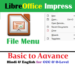 LibreOffice Impress File Menu in Hindi